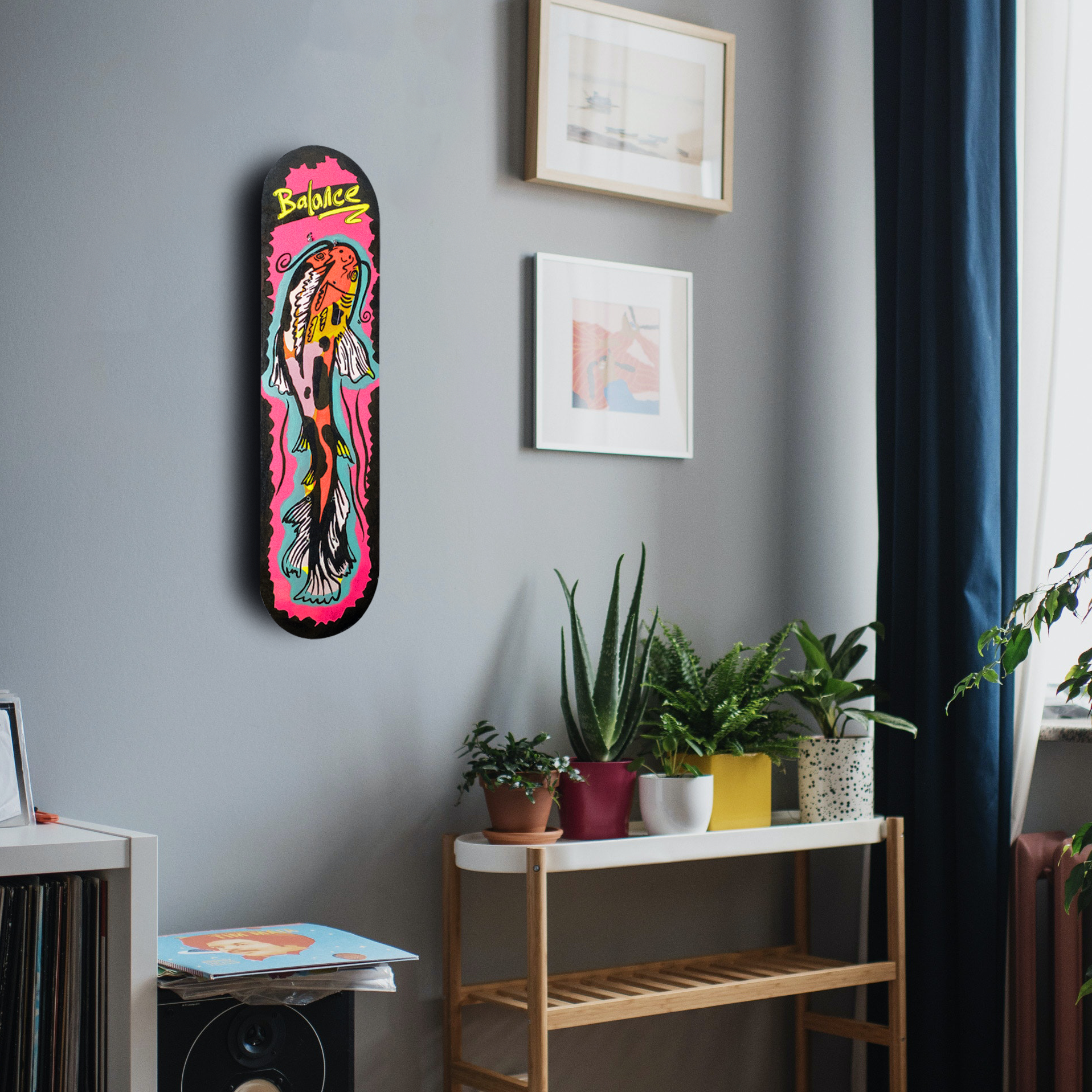 Skateboard Wall Art Balance Hand Painted Wall Decors